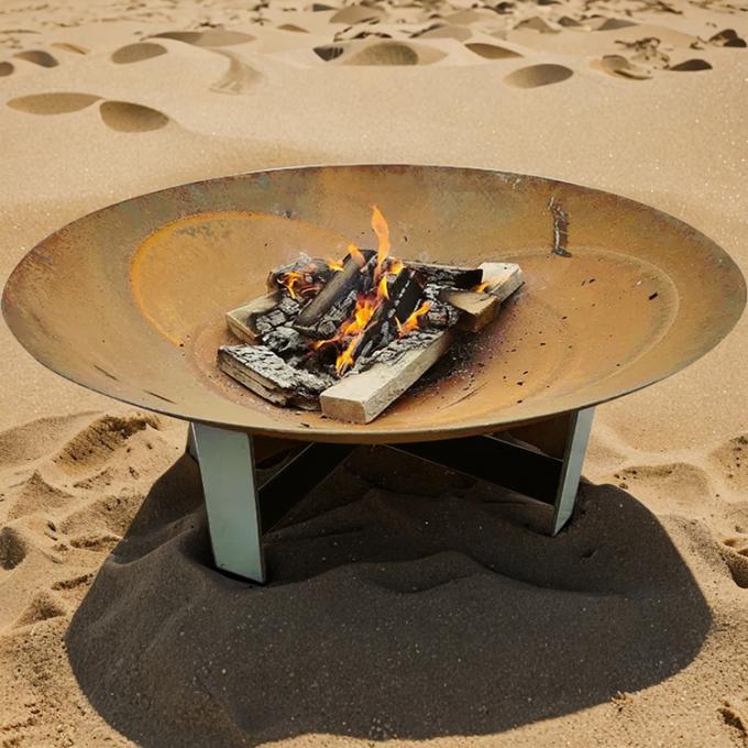 Corten Steel/Weathering Steel Manual Fire Pits for Outdoor Use Garden ...