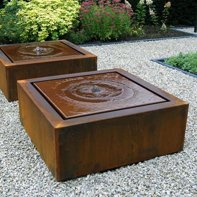 Outdoor Rusty Corten Steel Water Feature Captivating Design For Modern ...