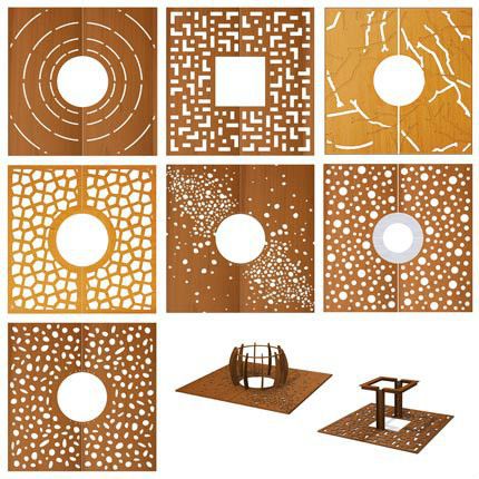 Pathway Corten Steel Gratings Safety Grating Panels Tree Guard Metal ...