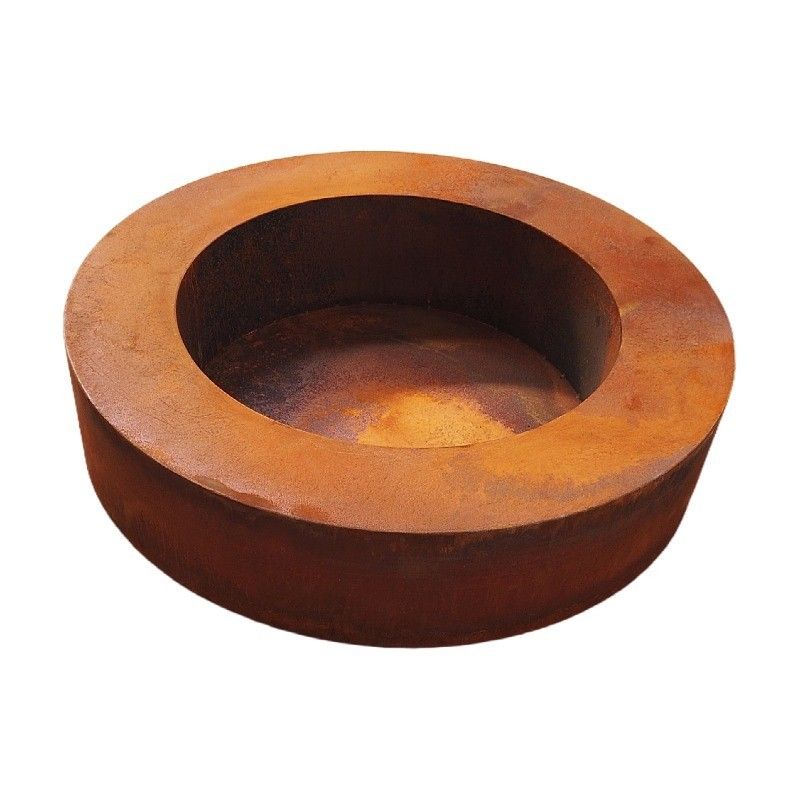 Outdoor Round Shape Wood Burning Corten Steel Round Fire Pit Table