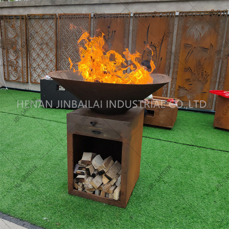 Customization Outdoor Cooking Steel Bbq Grill Corten Steel Fire Bowl 1000mm