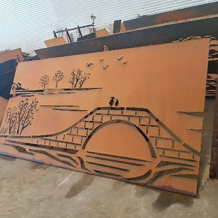 Facade Polished Corten Steel Laser Cut Panels Modern Interior Custom ...