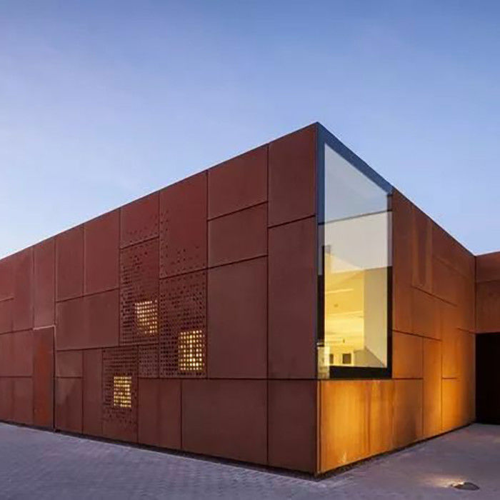 Garden Customized Corten Steel Perforated Panels Oem / Odm For Wall ...