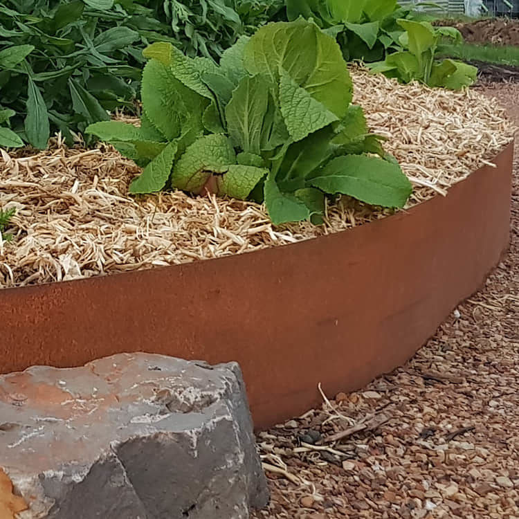 3.2ft Corten Lawn Edging 1.6mm 6 Inch Corten Steel Border