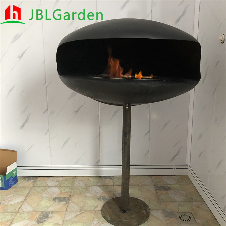 Corten Steel Stainless Steel Indoor Bioethanol Fireplace Modern