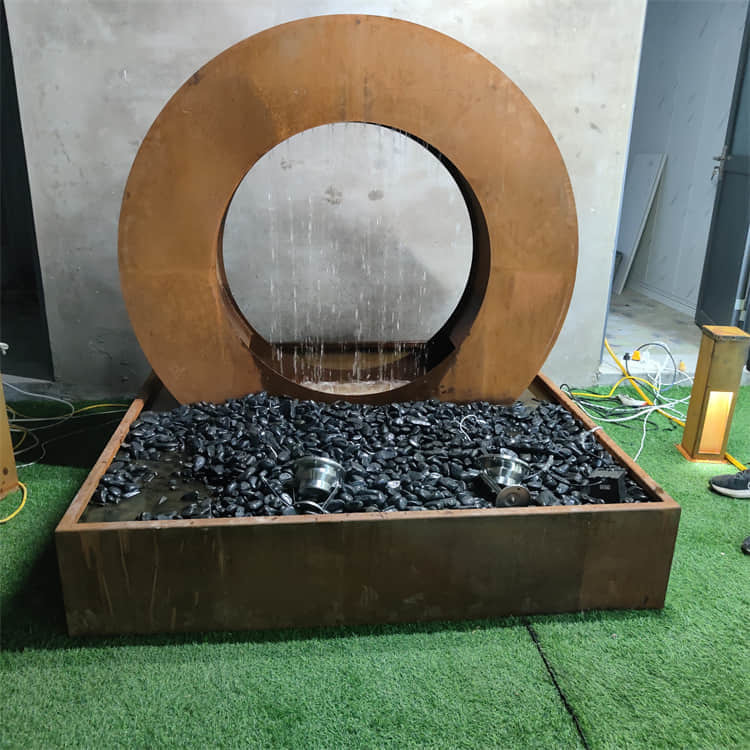 Rusty Corten Steel Garden Water Features ISO9001 Water Rain Curtain